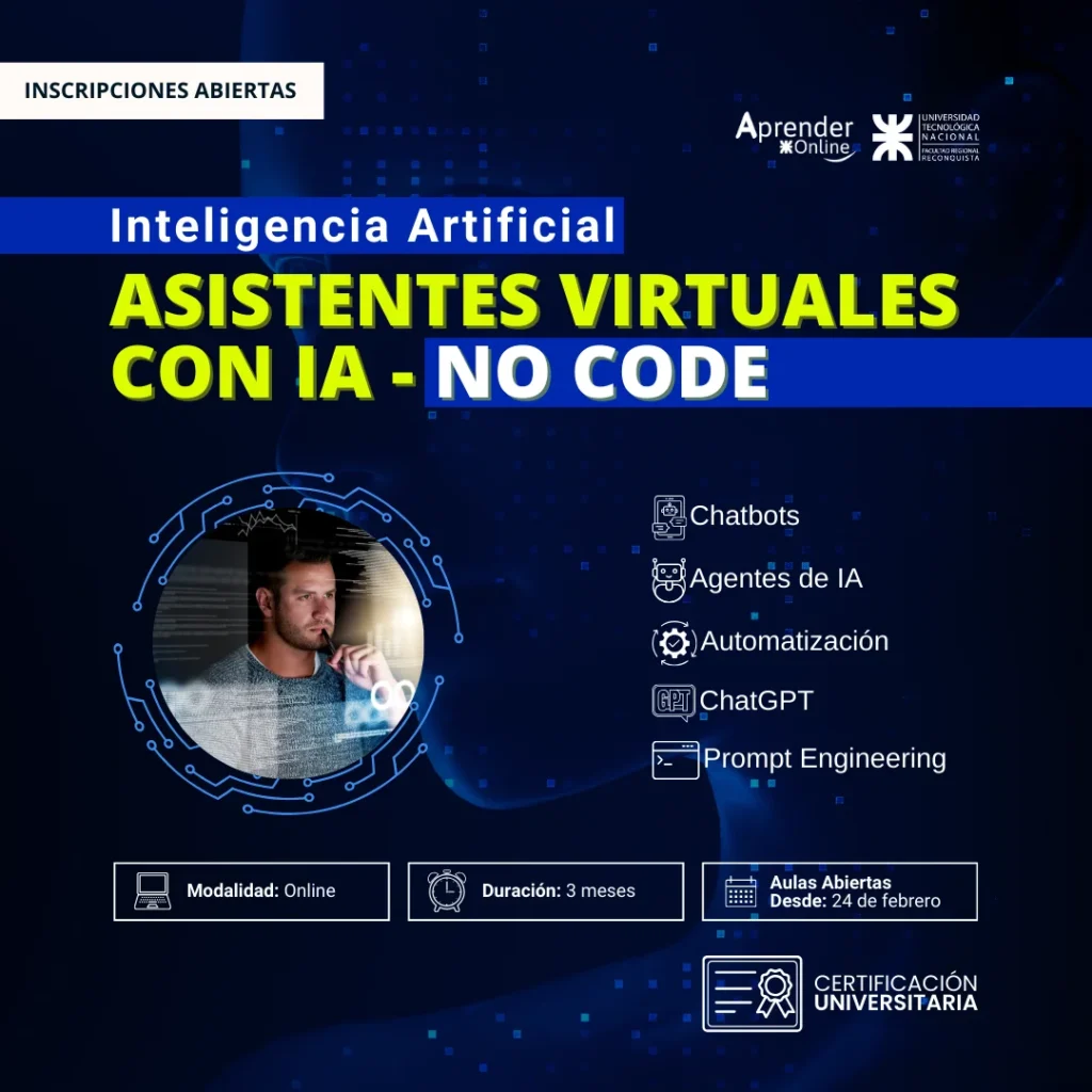 Curso Asistentes Virtuales con IA - Aprender Online